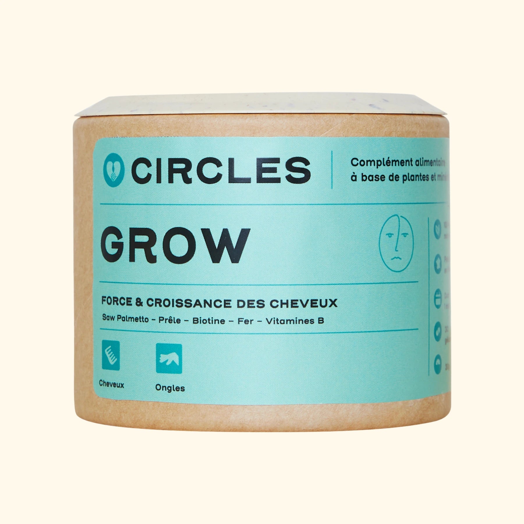Complément alimentaire pour la croissance des cheveux : GROW – Circles