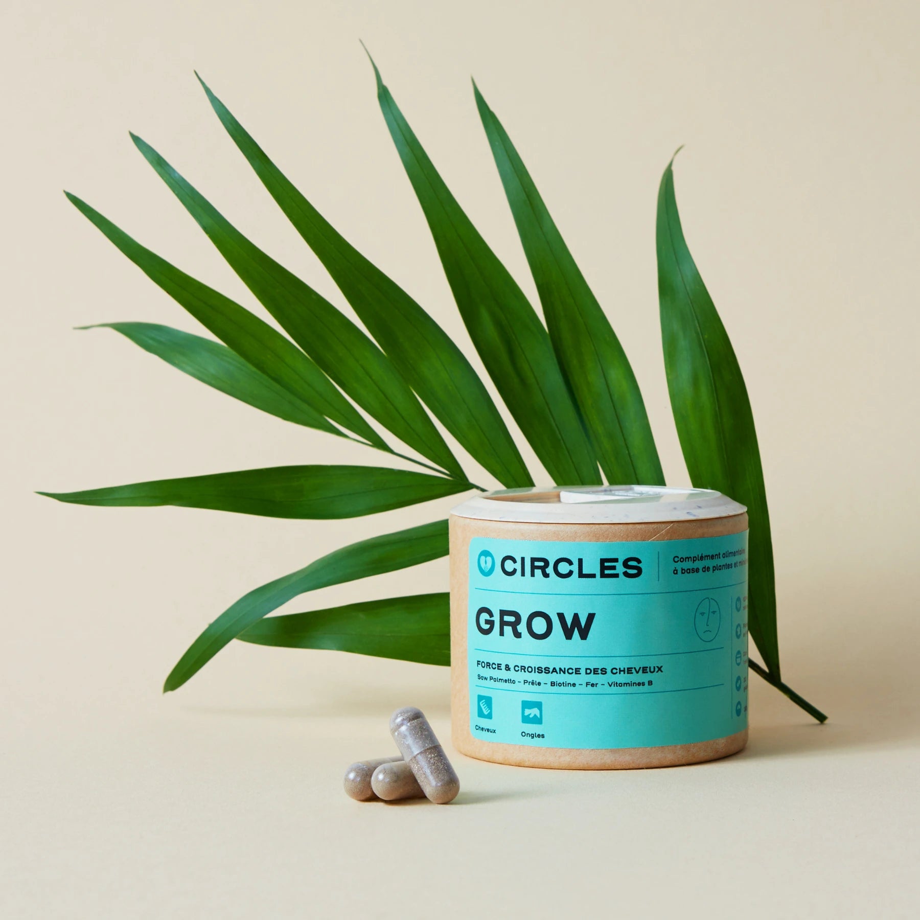 Complément alimentaire pour la croissance des cheveux : GROW – Circles
